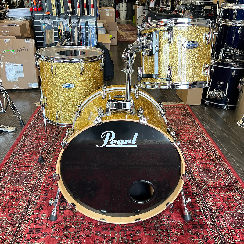 Pearl Masters Maple Complete in Bombay Gold Sparkle | Reverb Canada