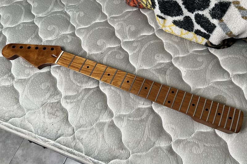 Left Handed or Reverse Headstock Nitro Satin Roasted Maple | Reverb