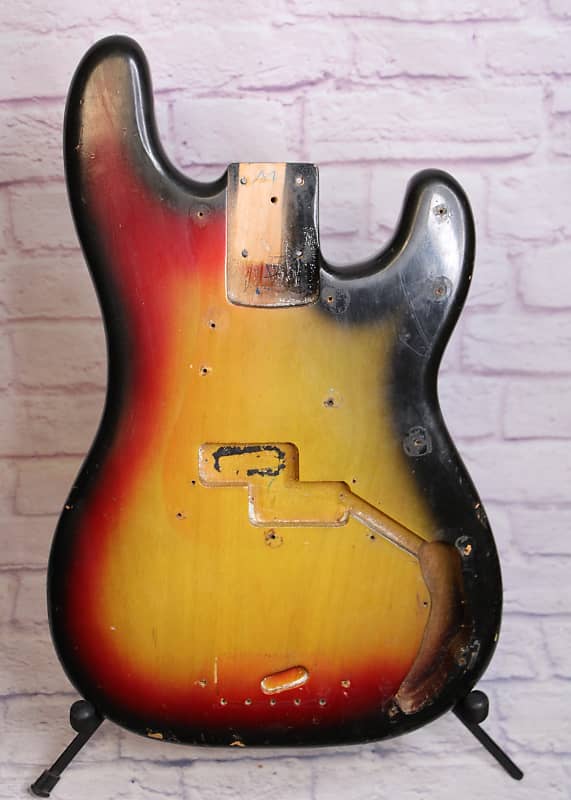 Vintage 1973 Fender Precision Bass - BODY - Sunburst (P-Bass) | Reverb