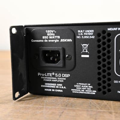 Crest Audio Pro-LITE 5.0 DSP 2-Channel Power Amplifier with | Reverb