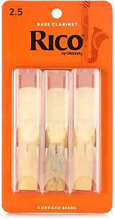 Rico Bass Clarinet Reeds 3-Pack | Reverb