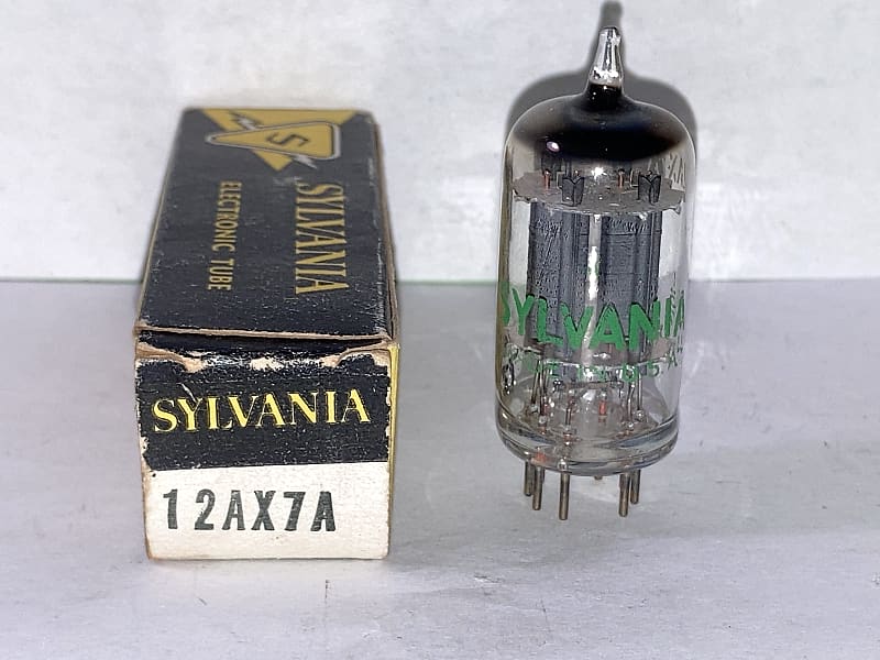 1961 Sylvania 12AX7 12AX7A ECC83 Long Gray Plate Tube, | Reverb