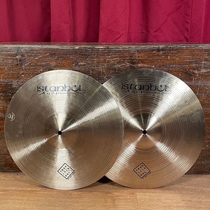 15" Istanbul Agop Traditional Dark Hi-Hat Cymbal Pair | Reverb