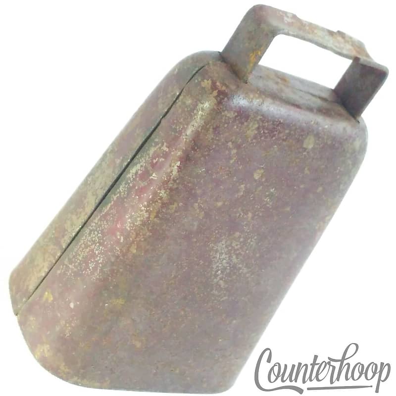 Slingerland Red Cowbell 4 3/8"x3.5x2.25"Vintage 50s Steel | Reverb