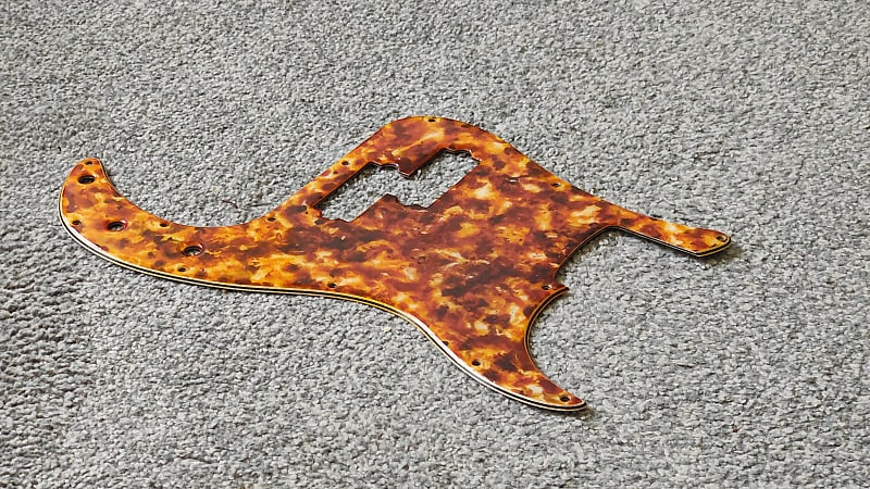 Reptile Guards Tortoiseshell orange precision bass pickguard | Reverb