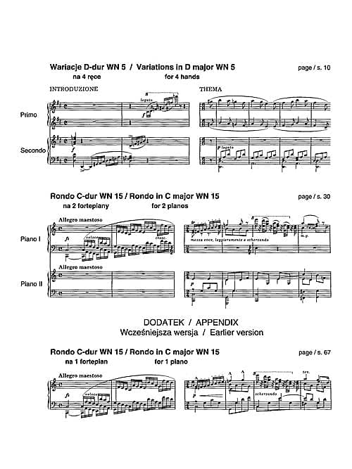 Rondo In C Major Variations In D Major | Reverb