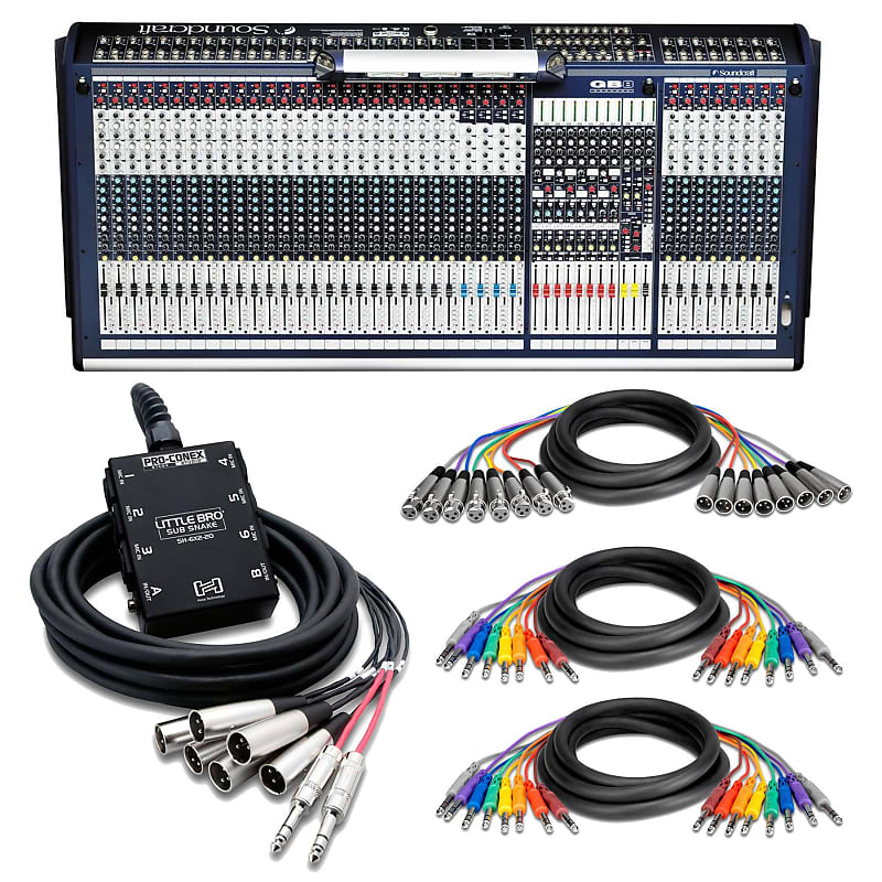 Soundcraft GB8 32-Channel Console w/ Hosa Sub Snake & XLR & | Reverb