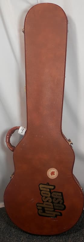 Gibson USA Les Paul Case Brown with Pink lining + shroud | Reverb