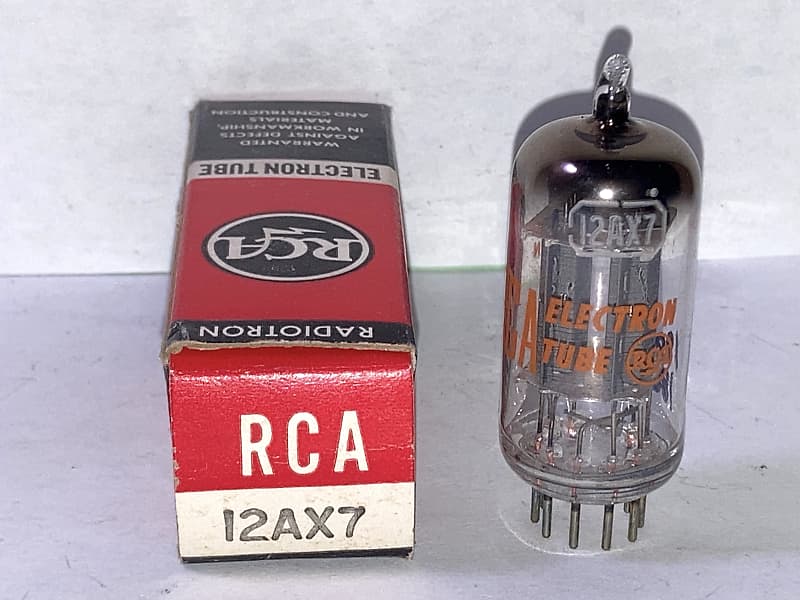1959 RCA 12AX7 ECC83 Long Gray Plate Tube, NOS/NIB, Tested | Reverb
