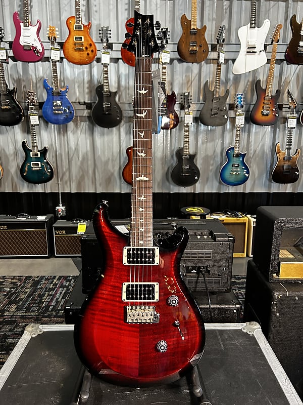 used Paul Reed Smith S2 Custom 24 Fire Red w/ Black Burst | Reverb