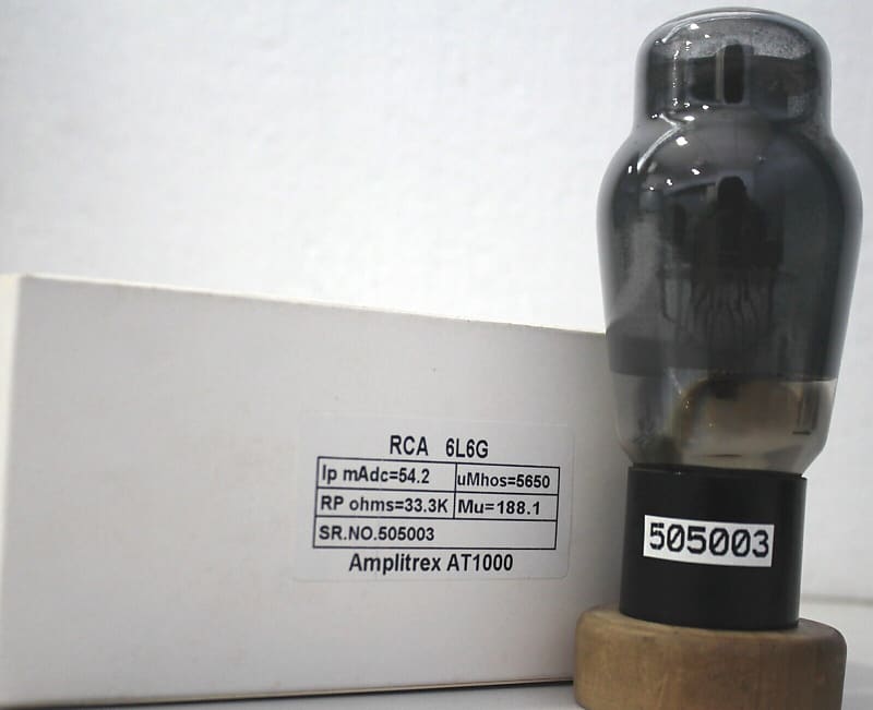 6L6G RCA Dual "D" Getter Smoked Glass Made in USA | Reverb UK