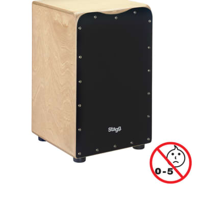 STAGG Standard-sized Birch Cajon With Black Front Board | Reverb