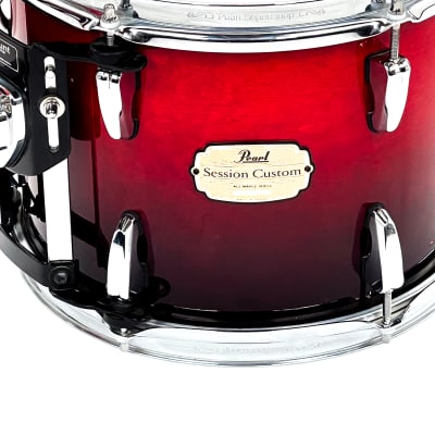 Pearl Session Custom Maple 12 and 13 tom pack - Cranberry | Reverb