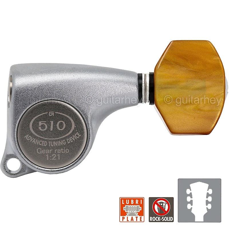 NEW Gotoh SGL510Z-P8 L3+R3 Tuners Set 1:21 Gear Ratio AMBER | Reverb