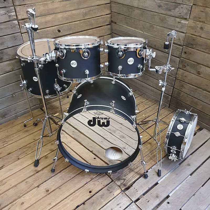Drum Kit DW Design Series, Satin Black USED! RKDWK070223 | Reverb
