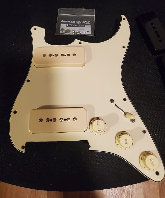Wolftone Mean & Meaner P90 Strat Pickguard Assembly | Reverb