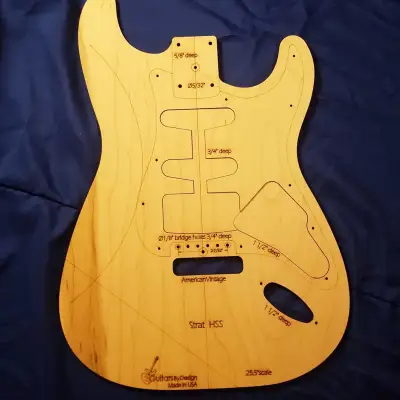Fender Style Stratocastor MDF Router Template | Reverb