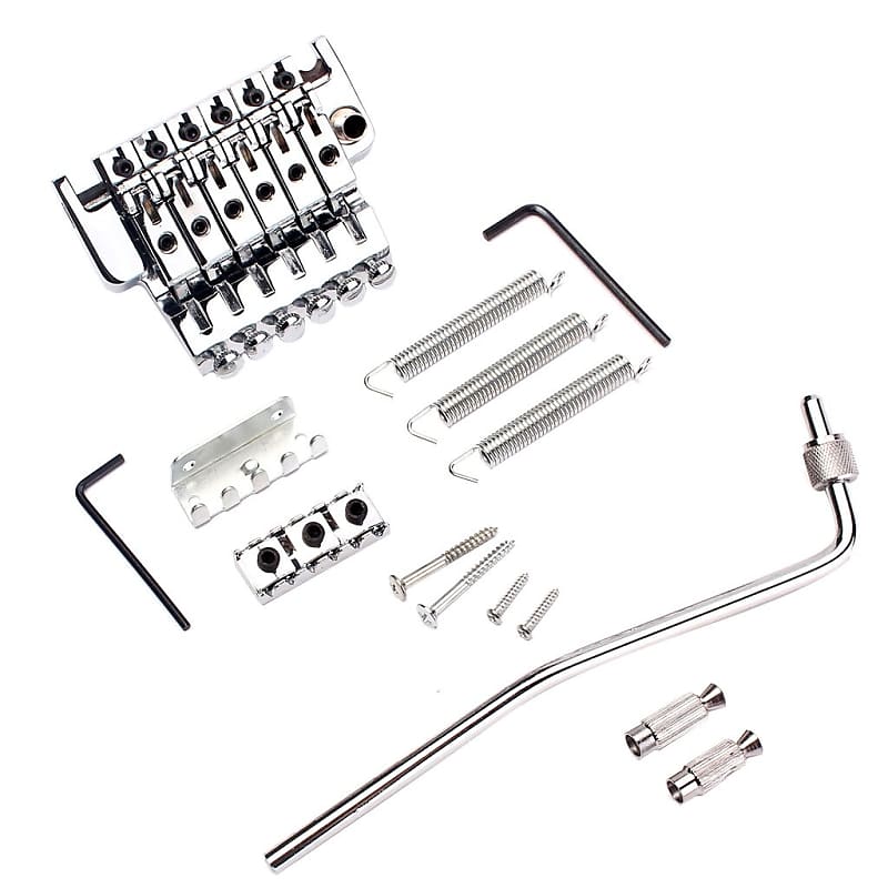 Chrome Double Locking Guitar Tremolo Bridge System | Reverb