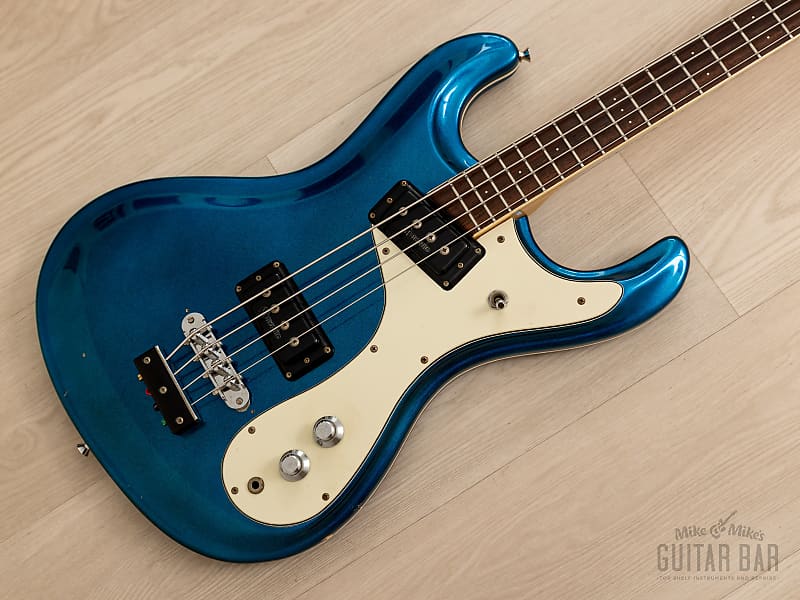 2000s Mosrite Custom '65 Ventures Model Bass Ink Blue w/ | Reverb