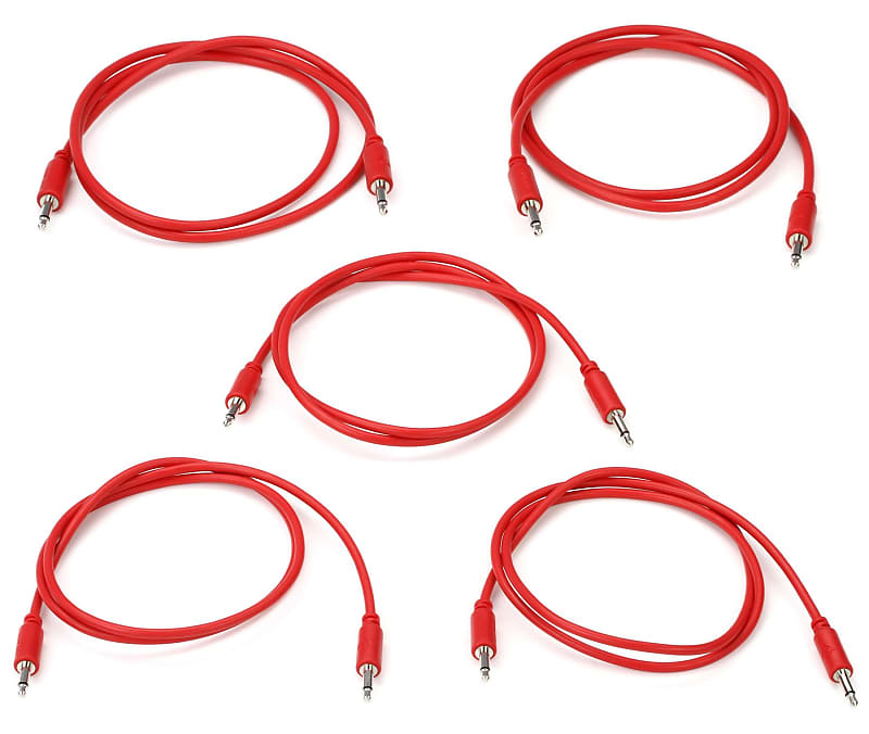 Black Market Eurorack Patch Cable 5-pack - 75cm Red | Reverb
