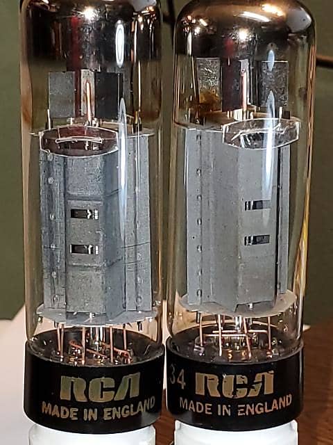 6CA7/EL34 "RCA" Made in England/Welded Plate Matched Pair | Reverb