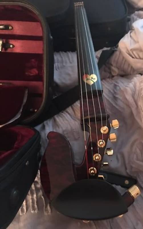 Custom - Jordan 5-String Electric Violin Red Transparent | Reverb