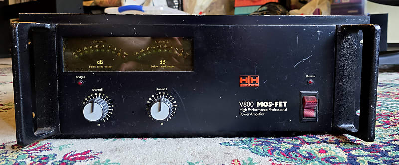 HH V800 Mosfet Stereo 800w Power Amp 4U Van Halen | Reverb