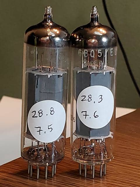 6BQ5/EL84 Amperex NOS MaxiMatcher2 matched pair (2) tube lot | Reverb