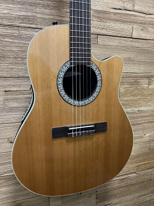 Ovation Celebrity CC059 Nylon string Shallow body cutaway | Reverb