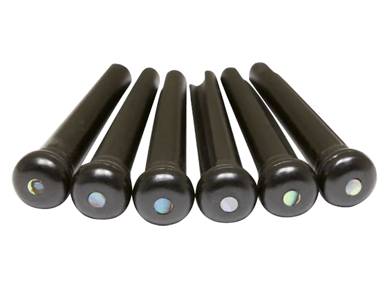 Graph Tech TUSQ Acoustic Guitar Bridge Pins, Black with Paua | Reverb