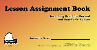 Schaum Lesson Assignment Book | Reverb