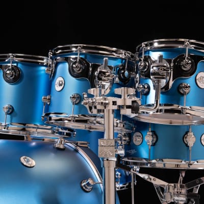 DW Design Series 6pc Kit - Aqua Metallic , CymbalFusion.com | Reverb