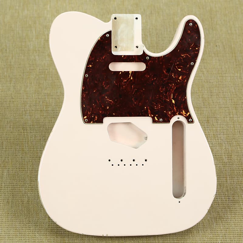Telecaster Body - Shell Pink - Light Relic w/Aged Tortoise | Reverb