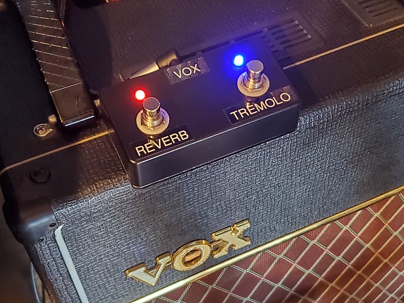 Custom AC15 or AC30 Red/Blue LED Black (Vox VFS2A Style) | Reverb