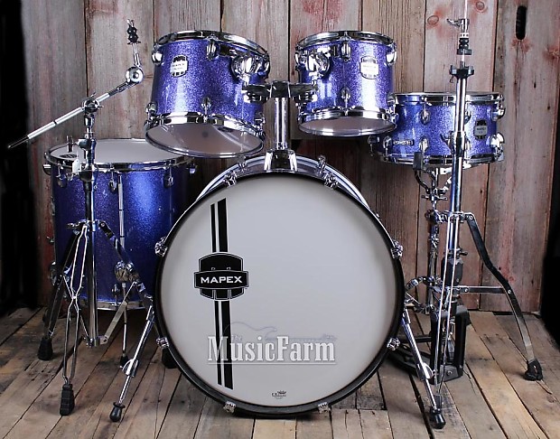 Mapex My Dentity Custom Purple Sparkle 5 Piece Drum Kit Maple | Reverb