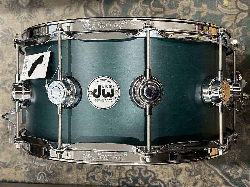 DW Collectors series Satin Oil snare drum 6.5x14” - Teal | Reverb