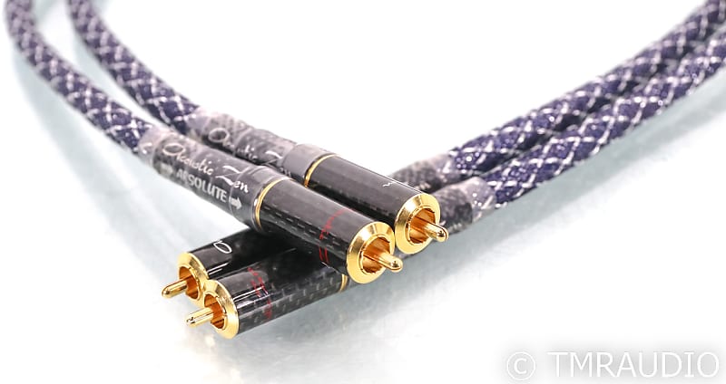 Acoustic Zen Absolute Zero Crystal Silver RCA Cables; 1m Pair | Reverb