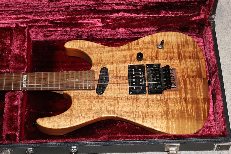 Rare 1990s Custom Shop ESP M-II Deluxe - Koa Top | Reverb