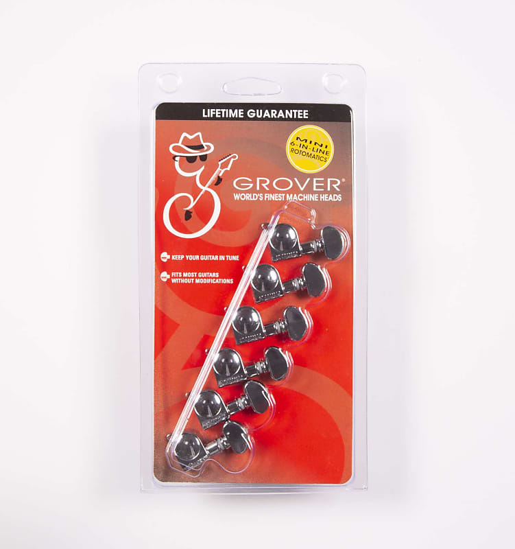 Genuine Grover Rotomatic Chrome Mid Size 6 Inline Left Hand | Reverb