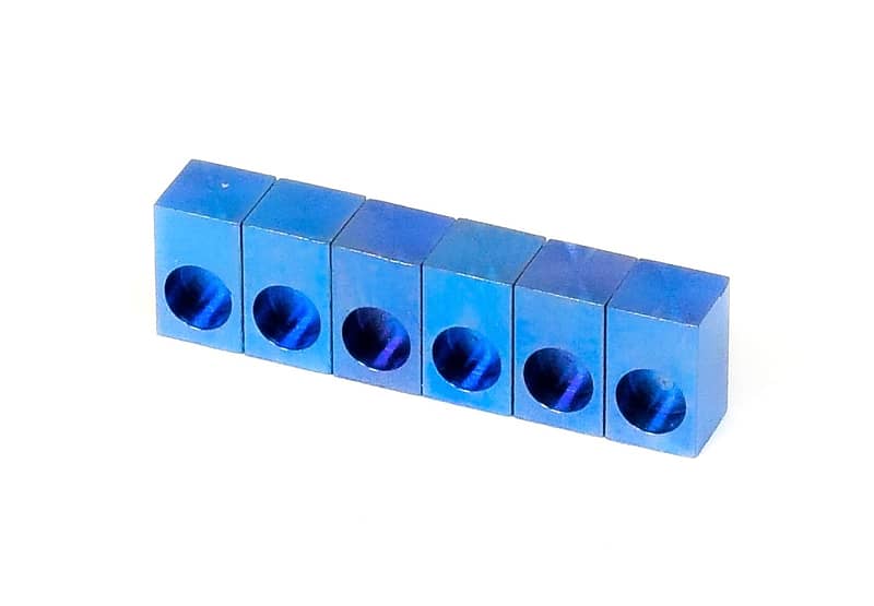 FU-Tone Titanium Saddle Insert 6-String Set Blue | Reverb FU-Tone Titanium Saddle Insert 6-String Set Blue | Reverb