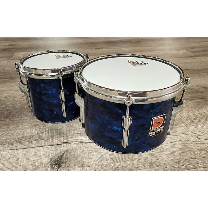 Vintage Premier Bongos Blue Pearl | Reverb