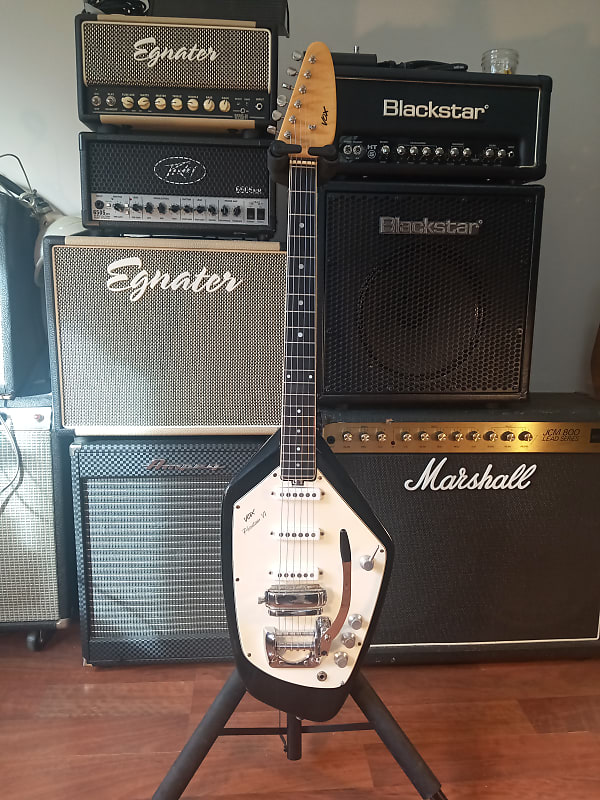 1960's Vox Phantom VI Black Made In Italy Vintage w/ Original | Reverb