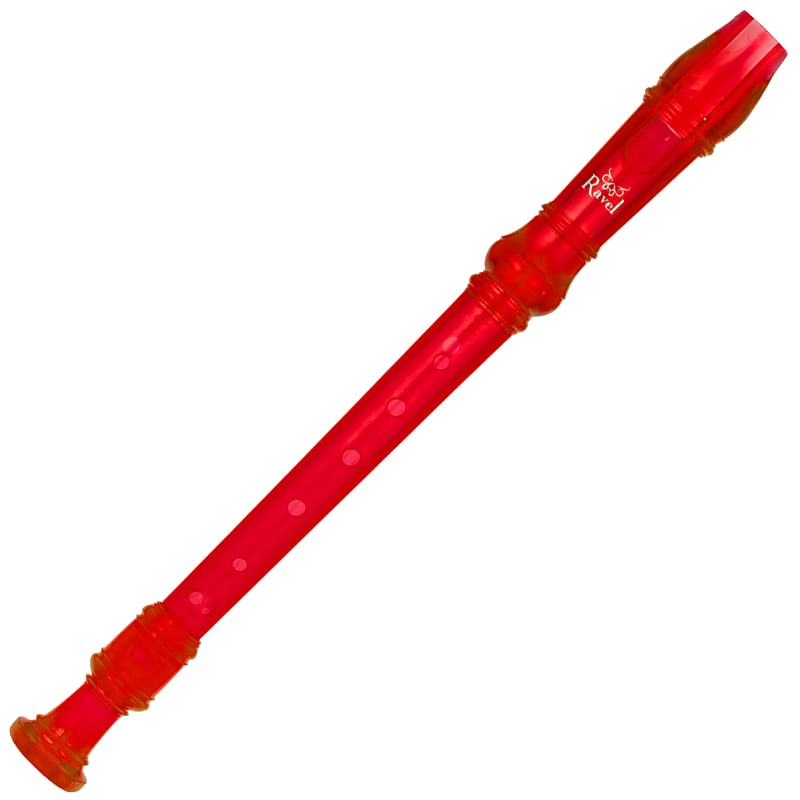 Ravel Transparent Red Recorder w/ Cleaning Rod & Bag | Reverb