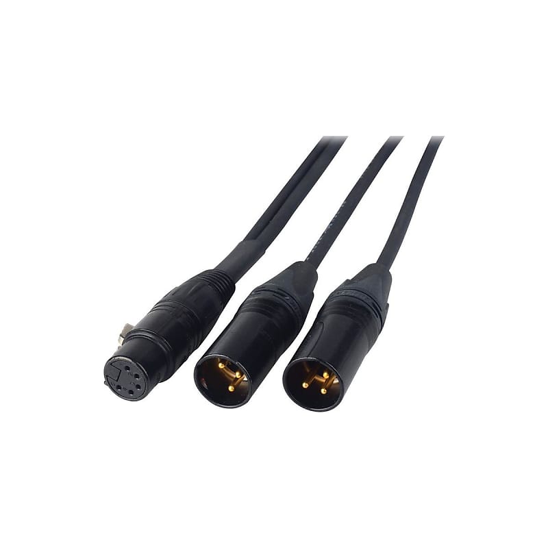 Laird 1' 5-Pin Female XLR to Dual 3-Pin XLR Male Balanced | Reverb