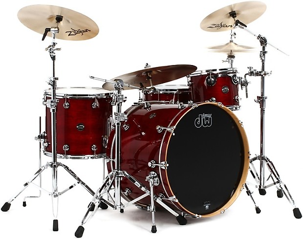 DW Performance Series 3-piece Rock Shell Pack - 24" - Cherry | Reverb