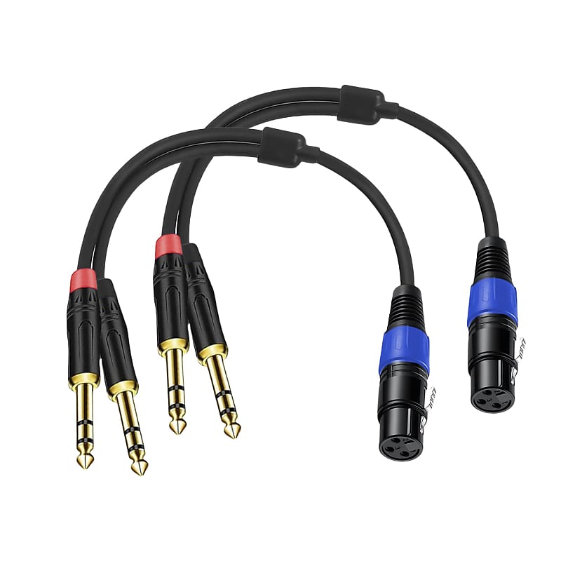 2Pack 6.35Mm Dual Trs To Xlr Female Cable For Microphone, | Reverb