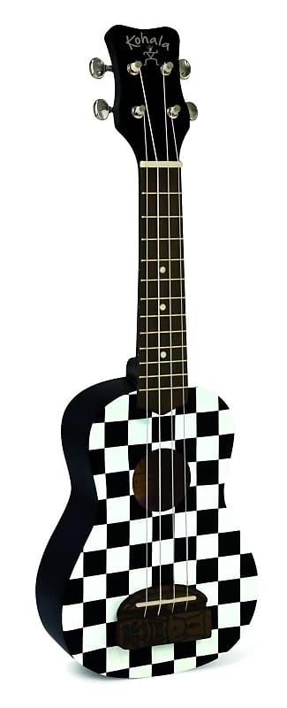 Kohala Tiki Soprano Ukulele, Checkerboard | Reverb