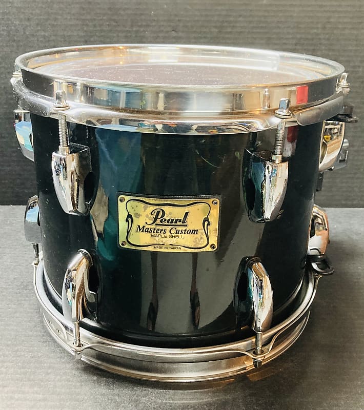 Pearl 10”x 8” Masters Custom Maple Rack Tom 80’s - Black Mist | Reverb