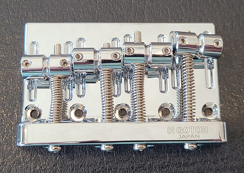 Gotoh 201B-4 Bass Bridge Made in Japan MIJ - Chrome | Reverb
