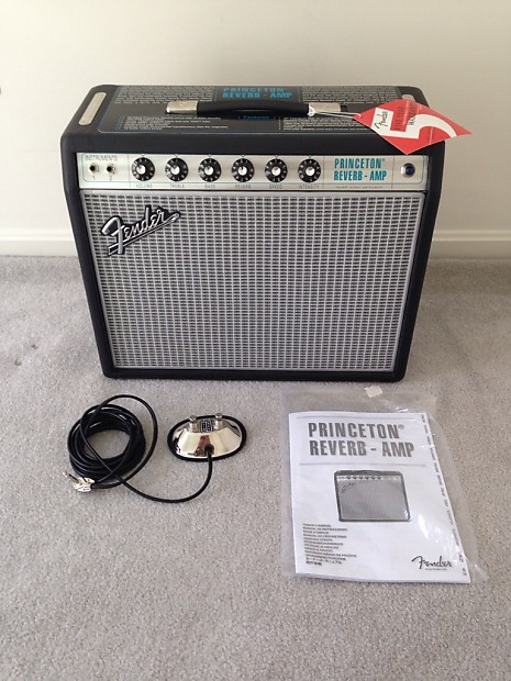 Fender '68 Princeton Reverb Reissue Black (Silverface W/ Drip | Reverb